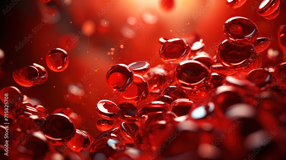 Blood cells magnified revealing nature microscopic design Stock ...