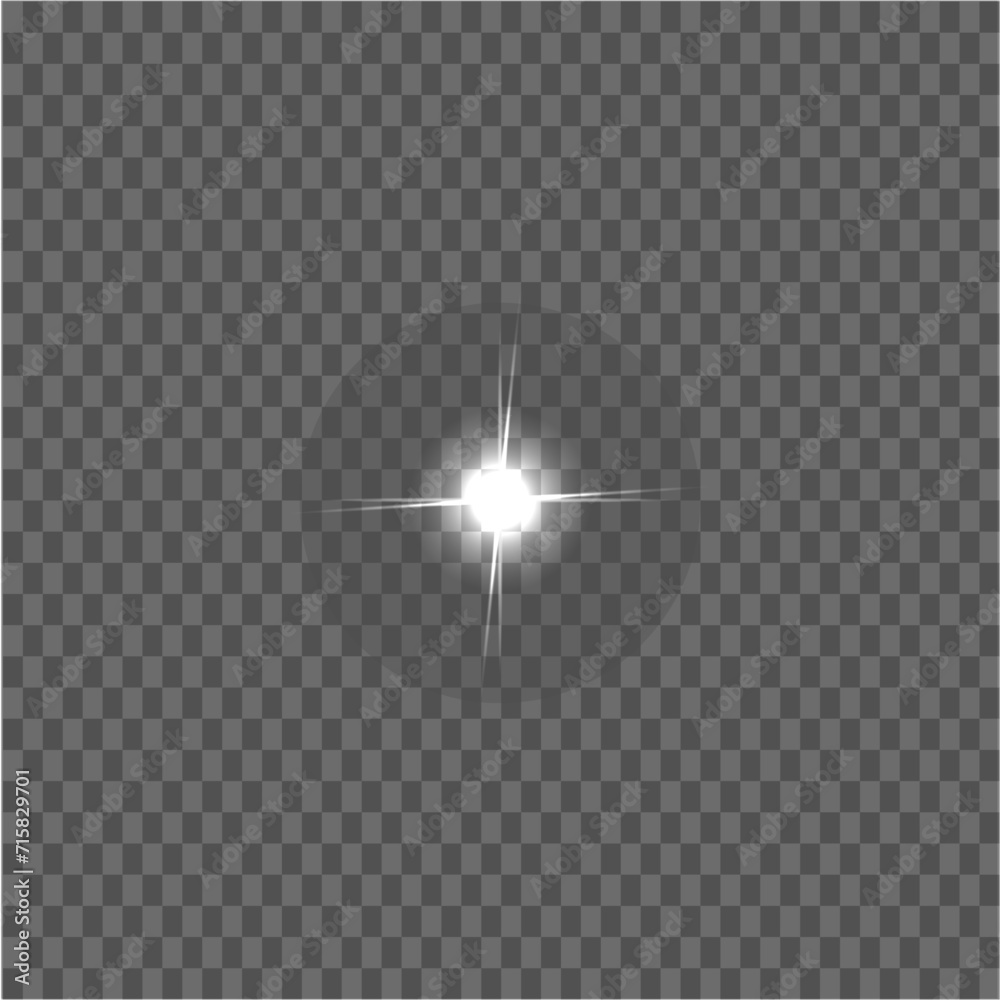 Vecteur Stock Sparkling star, vector glowing star light effect. Glitter magic star sparks on ...