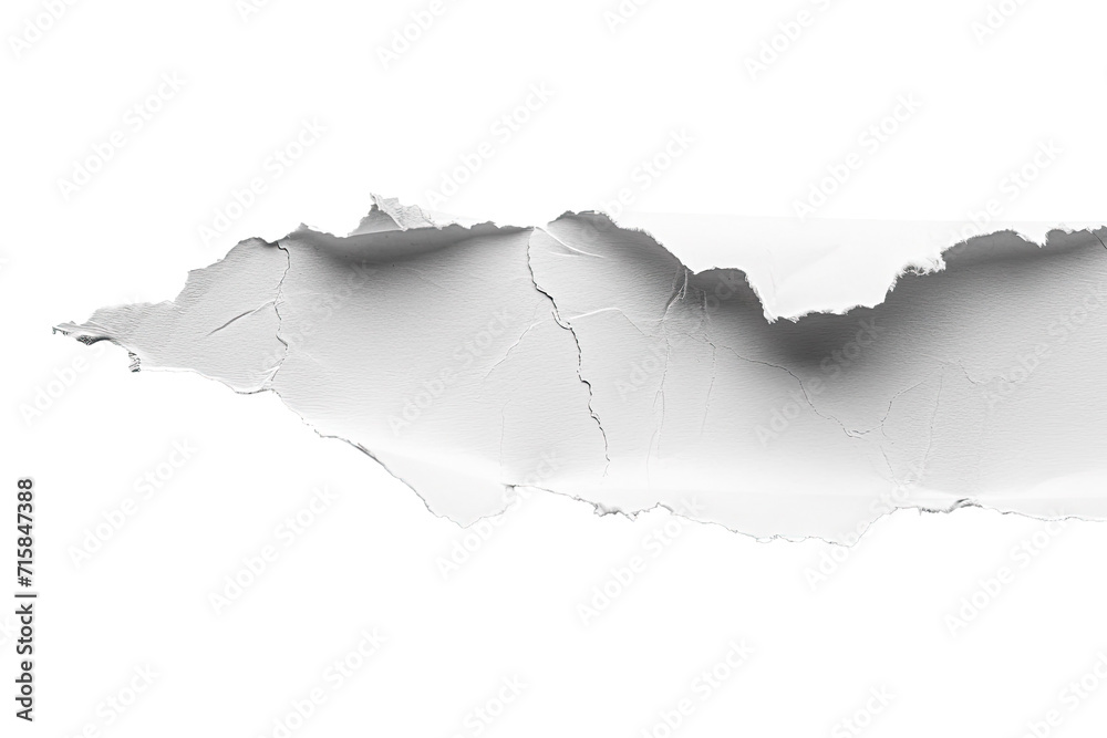 Ripped paper tear from notebook or sheet isolated on transparent png ...