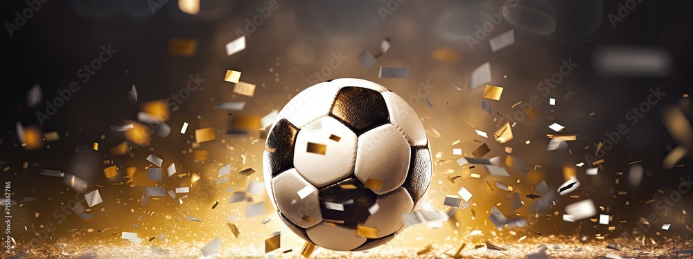 Soccer ball, Close up of a soccer ball in the football stadium with ...