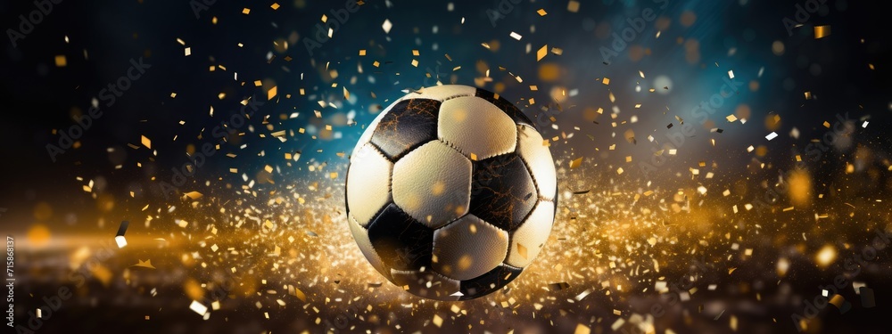Soccer ball, Close up of a soccer ball in the football stadium with ...
