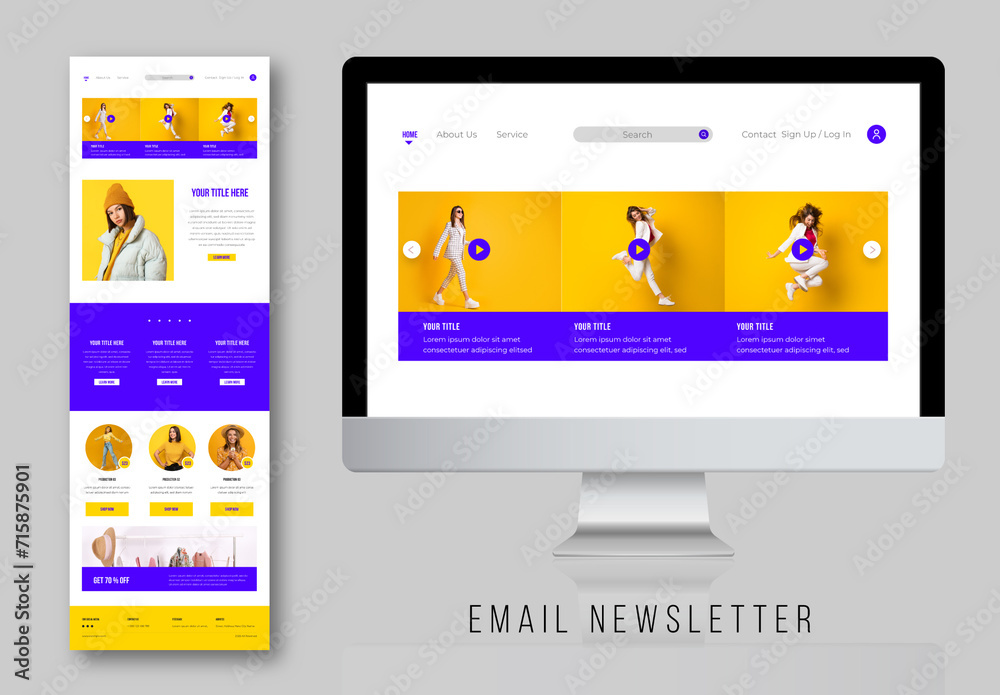 Email Newsletter Layout Stock Template | Adobe Stock