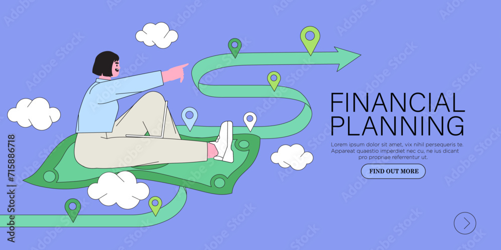 Roadmap, project milestone or business journey achievement, workflow or ...