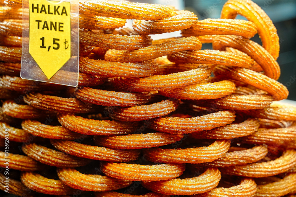 Halka Tatli Tane - A classic turkish sweet made from a dough of deep ...
