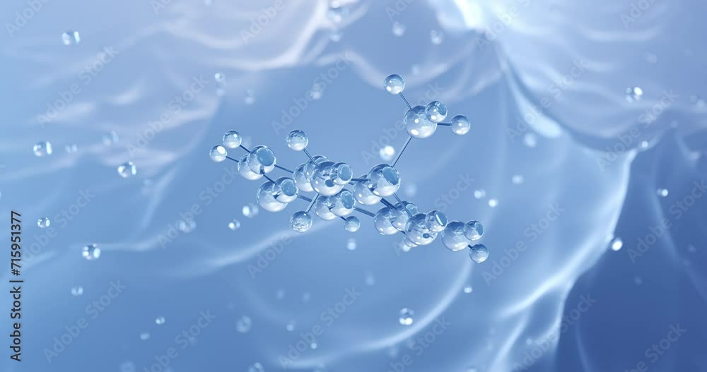 Vidéo Stock Reproxalap rotating molecular structure, 3d model of ...