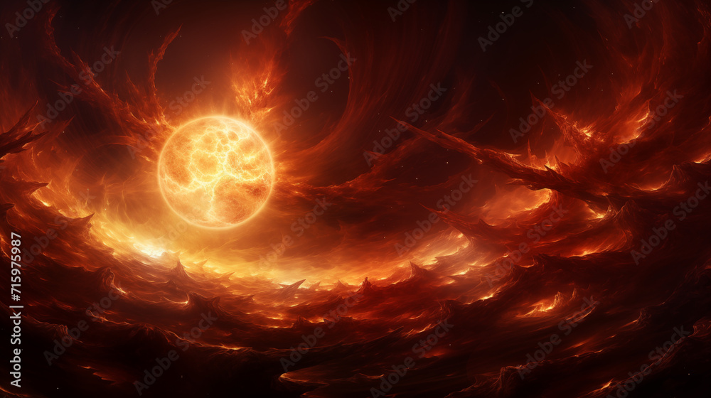 A Monumental Solar Phenomenon: The Sun's Fiery Aura Expanding in a ...