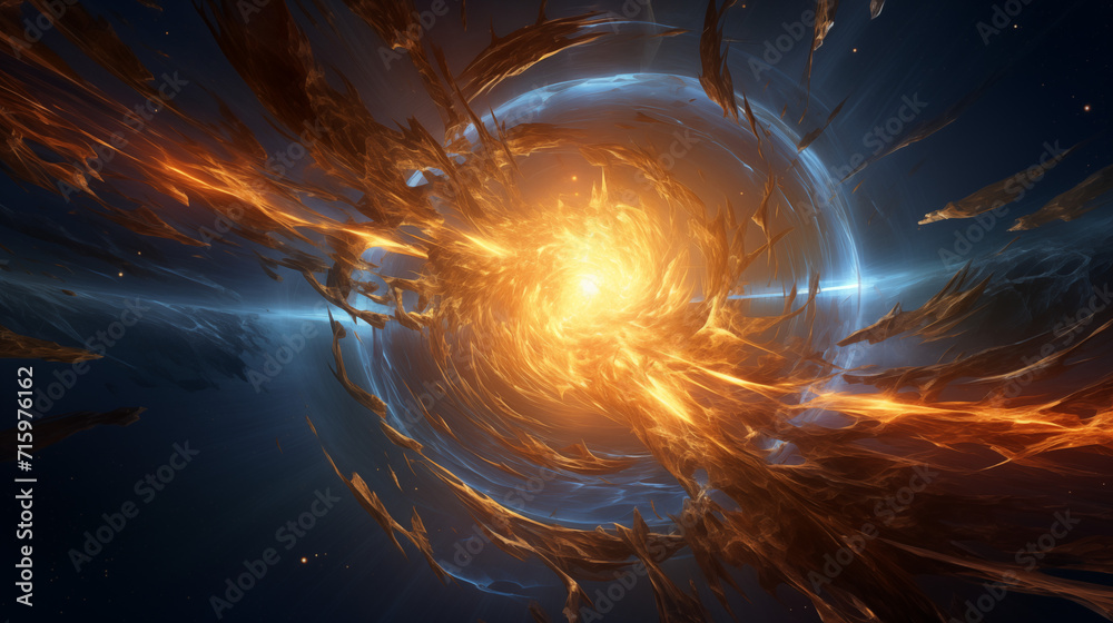 Apocalyptic vision of an immense solar outburst racing towards an ...