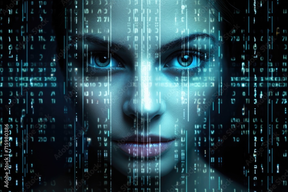 Digital transformation concept. Binary code. Artificial Intelligence. Generative ai Stock Photo ...