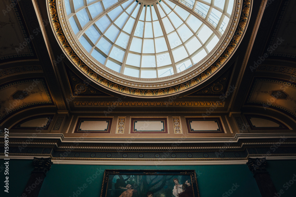 National Gallery London ceiling interior dome architecture decorative ...