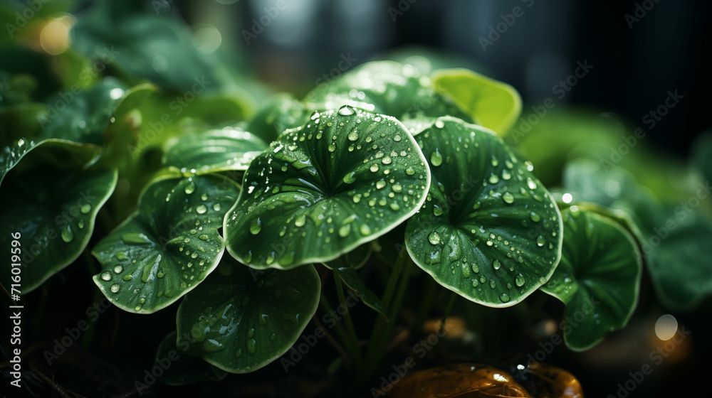 Experience the refreshing beauty of nature up close, as water droplets ...