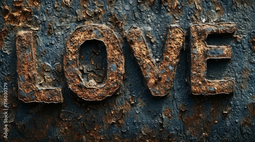 Textured Plaser Love concept creative horizontal art poster ...