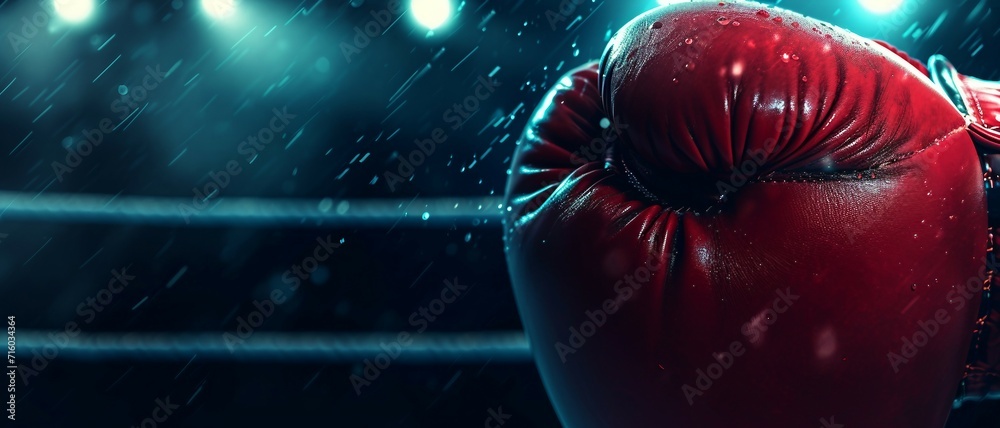 a boxing-themed UI background that transitions from the red of boxing ...