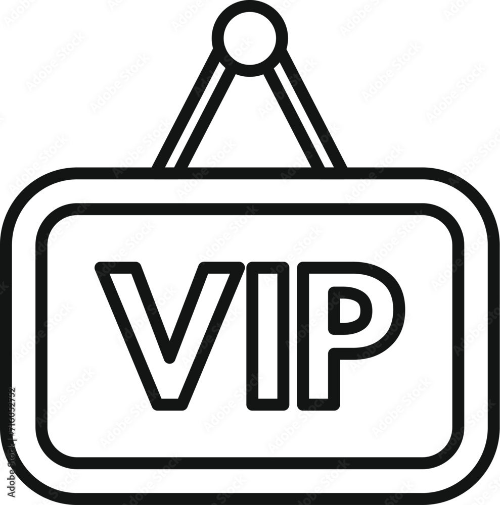 Vip board icon outline vector. Suitcase airline. Seat air traveler ...