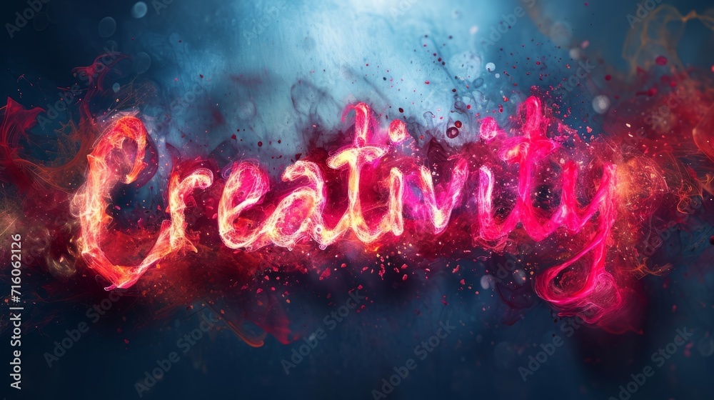 Focused Lighting Creativity concept creative horizontal art poster ...