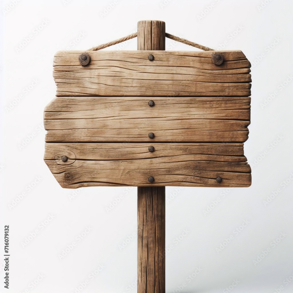Blank empty wooden rustic signage sign board signpost post wood on ...