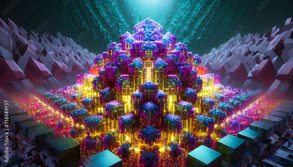 a detailed and visually captivating digital artwork showcasing an ...