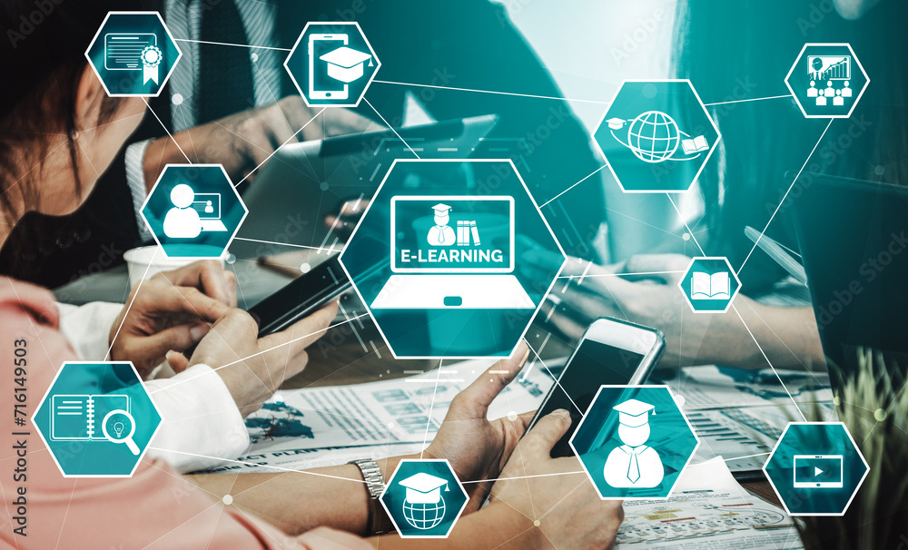 E-learning and Online Education for Student and University Concept ...