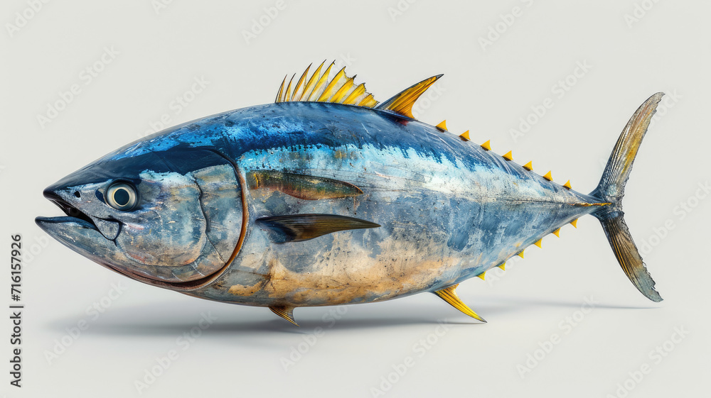 stunning visual representation of a majestic bluefin tuna, isolated ...