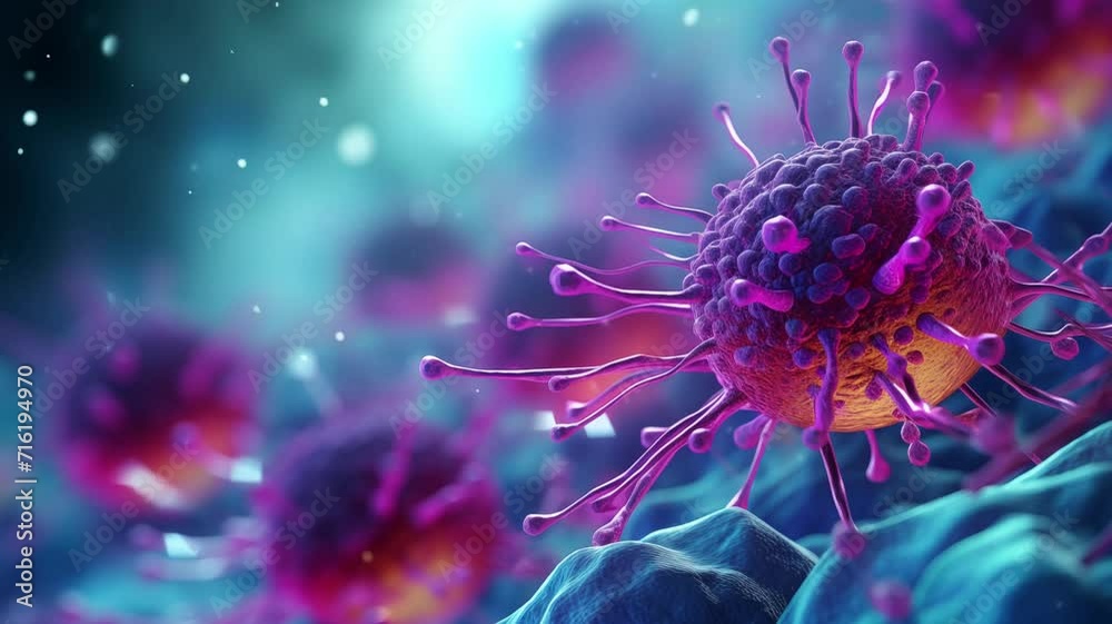 Vidéo Stock Video for showing a representative corona virus molecule ...