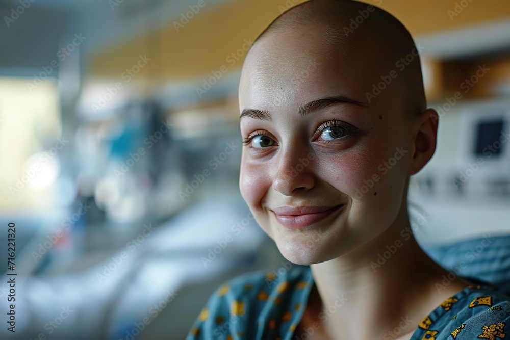 Solitude Amidst Complexity. A cancer Bald Individual in a Patterned ...