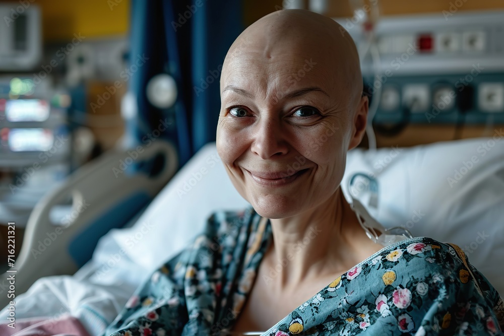 Solitude Amidst Complexity. A cancer Bald Individual in a Patterned ...