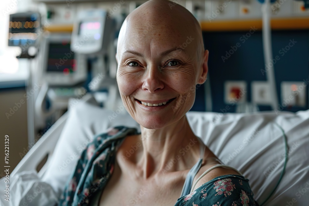 Solitude Amidst Complexity. A cancer Bald Individual in a Patterned ...