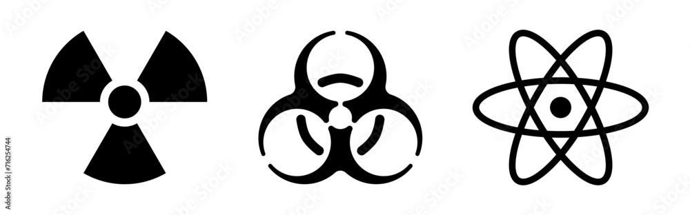 Hazard or Toxic Logo Set. Symbolic Hazard Design - A Bold Logo ...