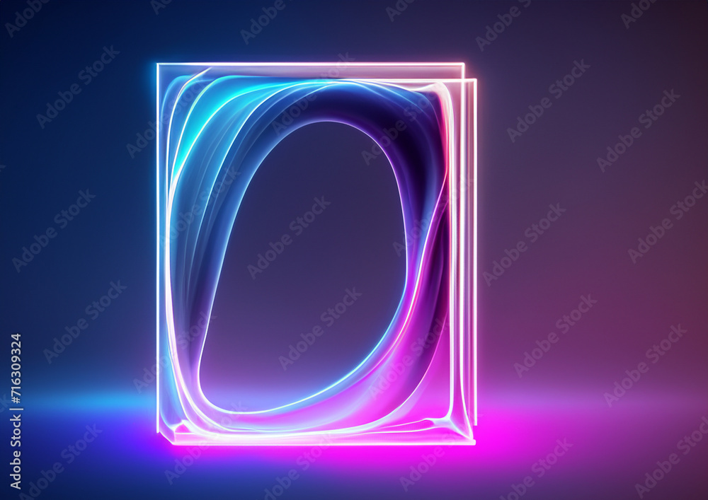 Ethereal Elegance: Neon Nights Series. A captivating A4 landscape neon ...