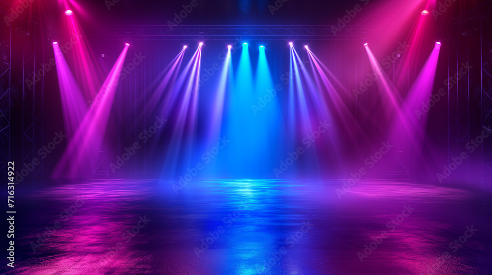 background with lights, Modern dance stage light background with ...