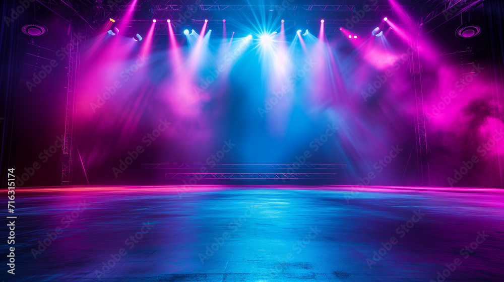 lights, Modern dance stage light background with spotlight illuminated ...