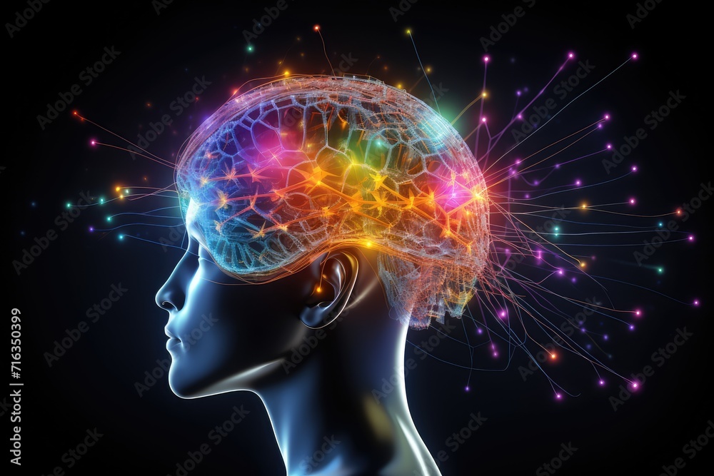 Human Mind Brain neurons Neuroplasticity transmit signals via axons ...