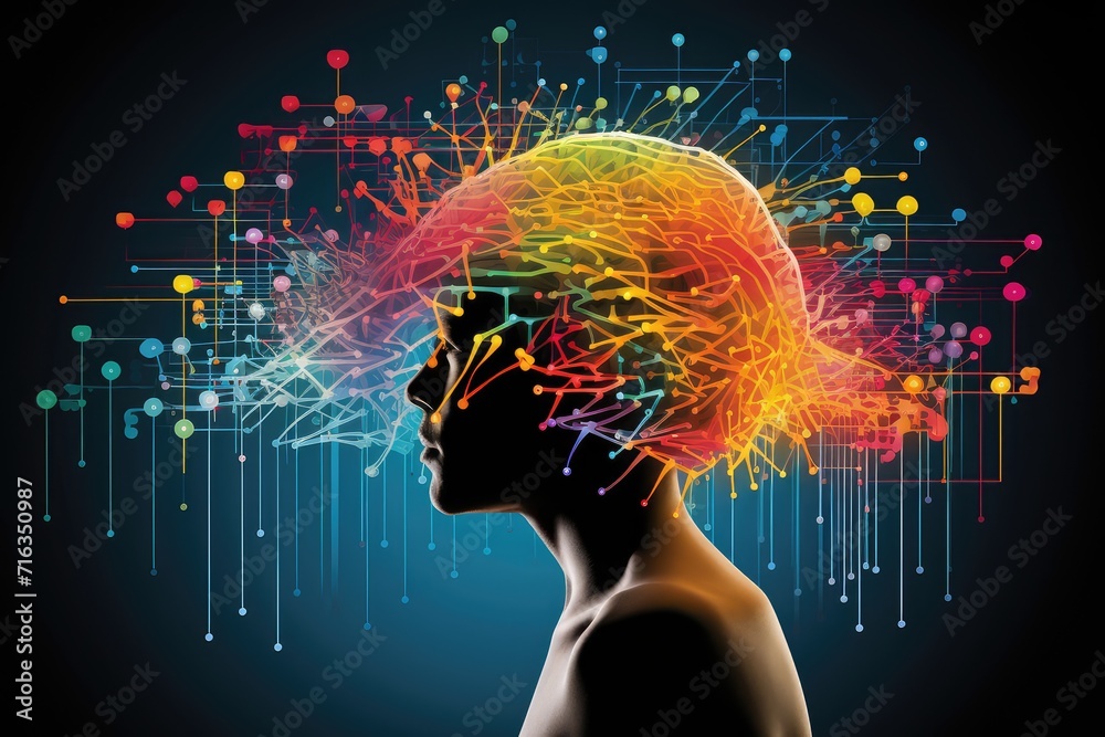 Human Mind Brain neurons Neuroplasticity transmit signals via axons ...