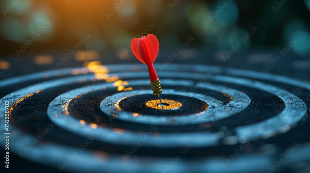 set goals for work. dart aiming at the target center business. goal ...