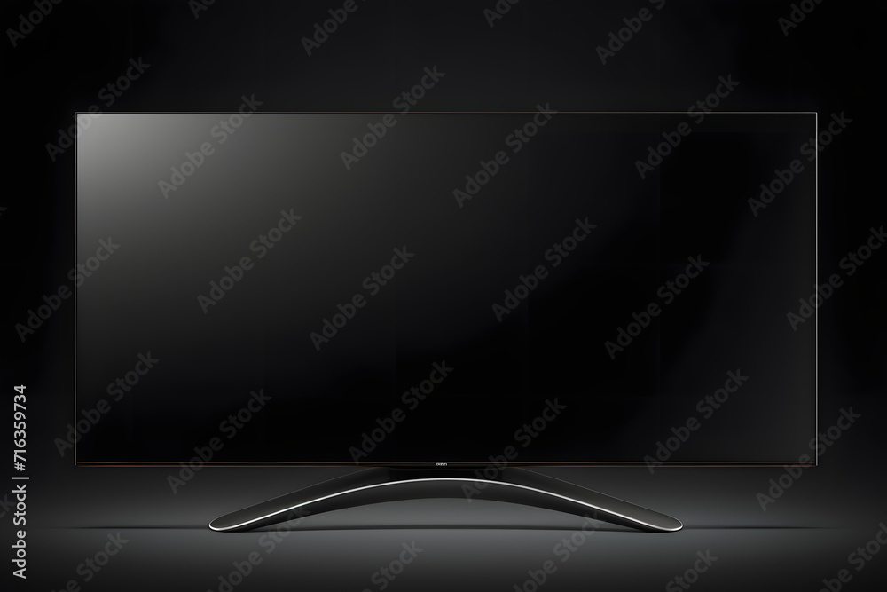 isolated flat or curved television tv set screen background in the ...