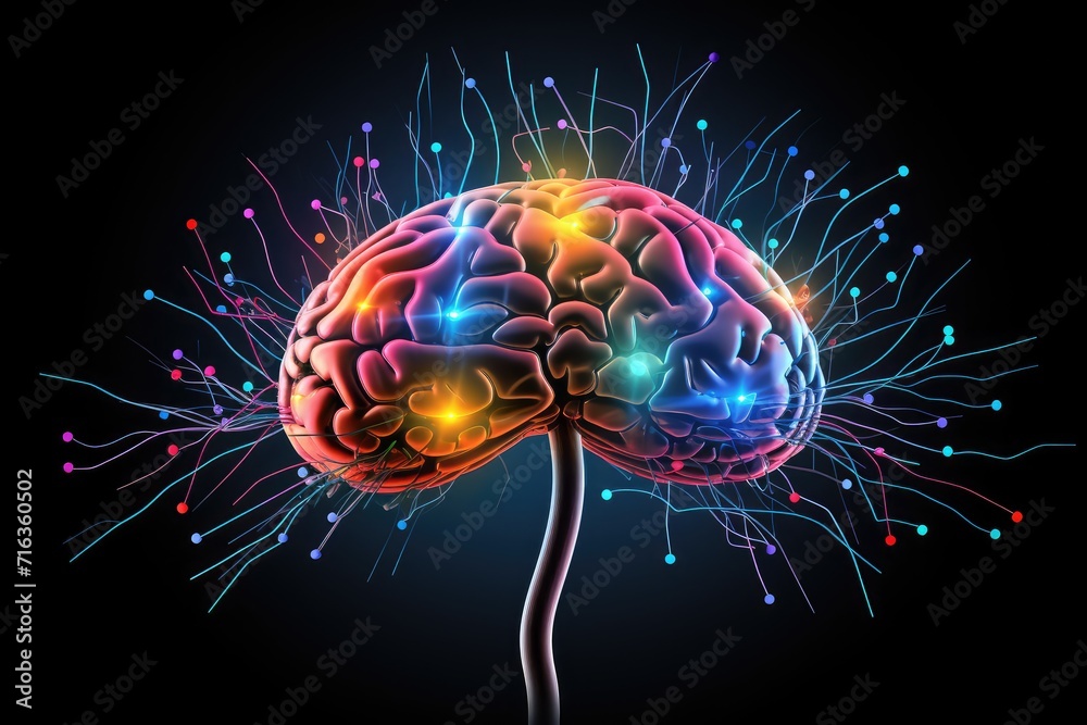 Brain puzzle, jigsaw, mind game receptor plasticity. Brainwave ballet ...