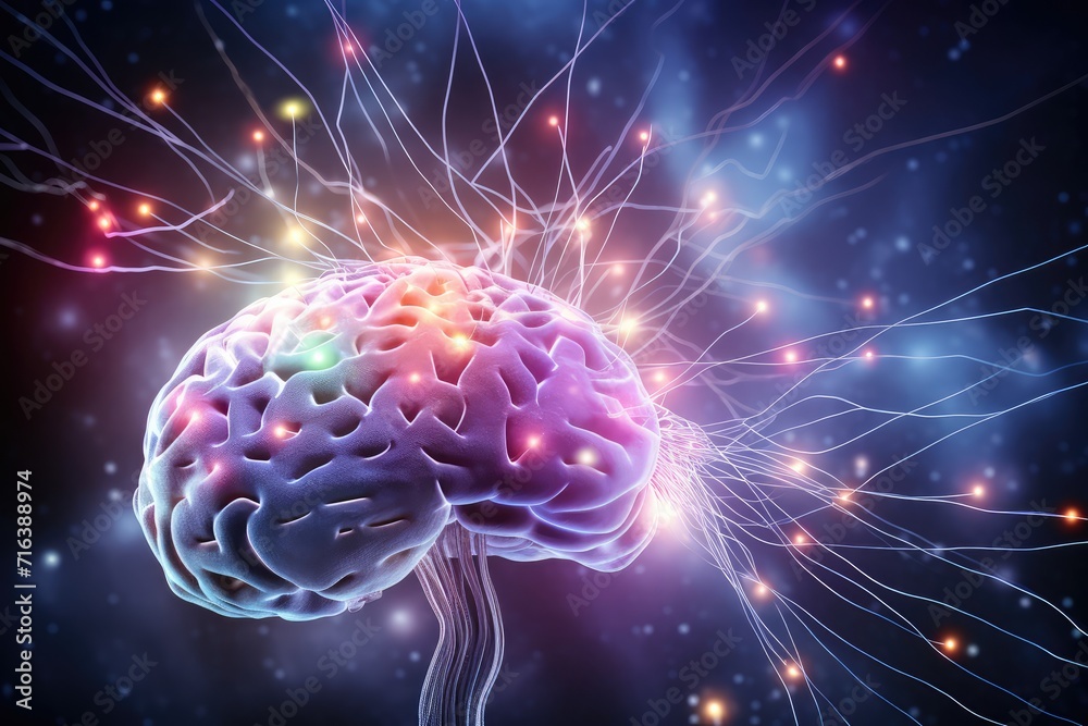 Nerve cell Neuronal structures. Brain cell Axonal arborization ...