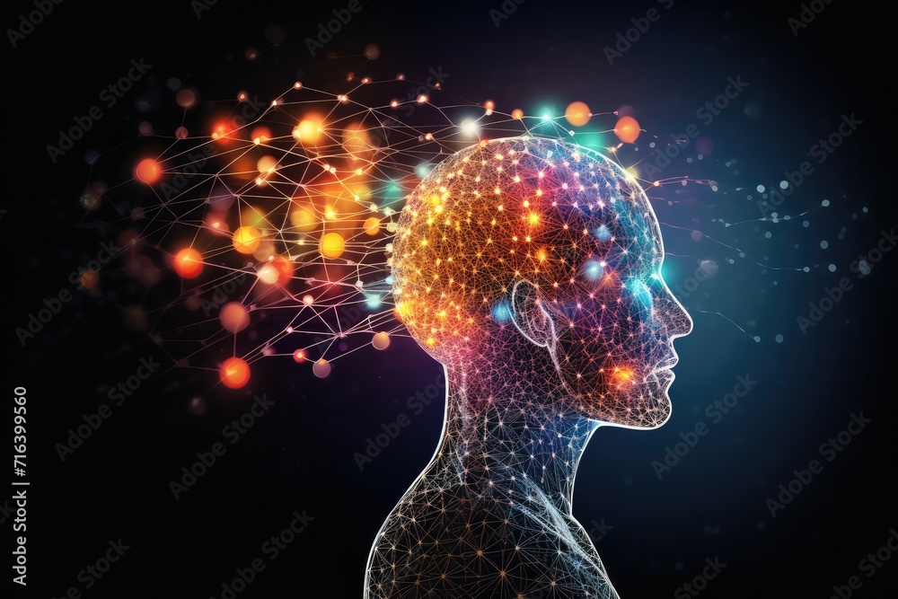 Creative colorful Brain Puzzle cerebral journey - vibrant jigsaw of ...