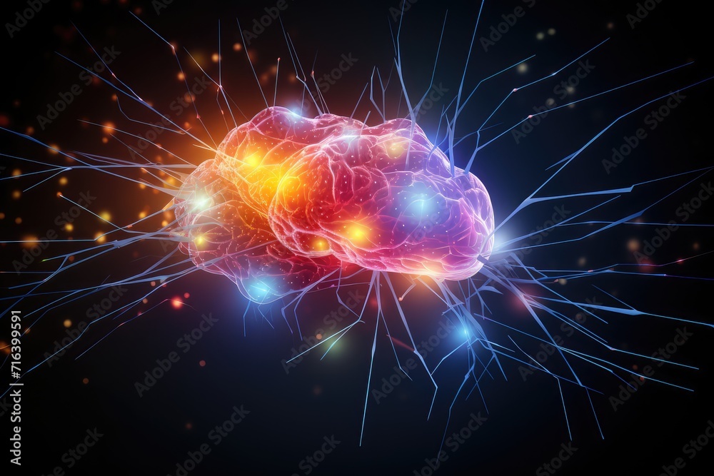 Creative colorful Brain Puzzle cerebral journey - vibrant jigsaw of ...