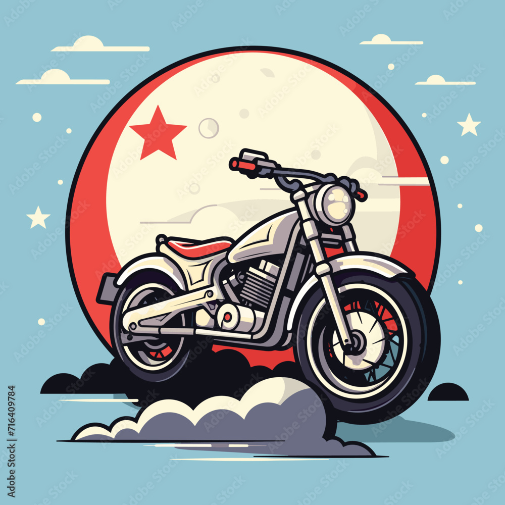 Motorcycle logo icon template cartoon vector illustration Stock Vector ...