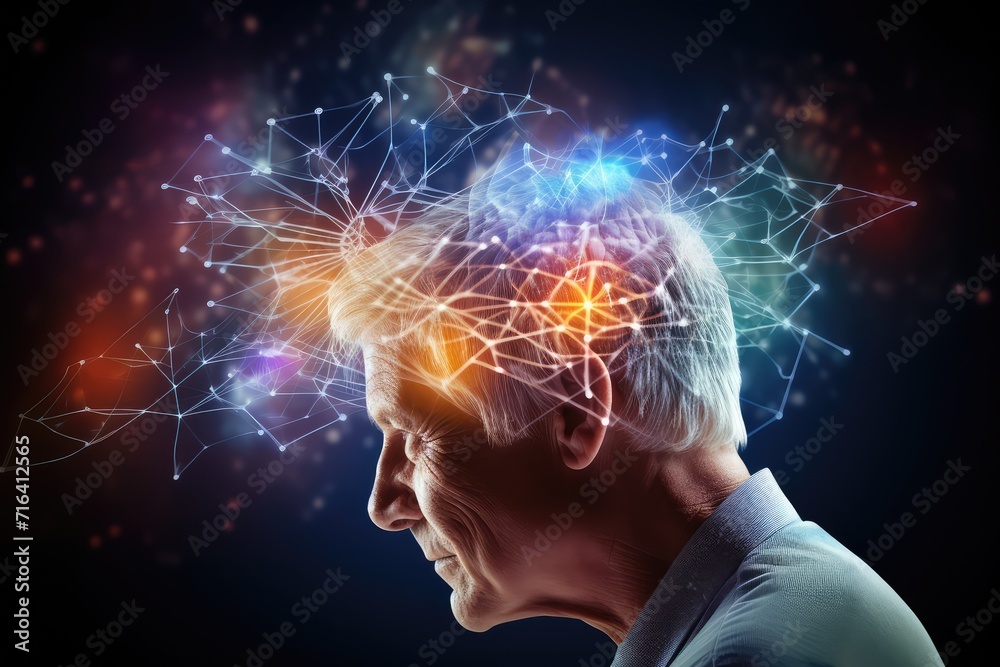 Curiosity primary visual colorful vibrant cortex, adaptable glial cells ...