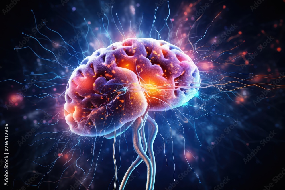 Curiosity primary visual colorful vibrant cortex, adaptable glial cells ...