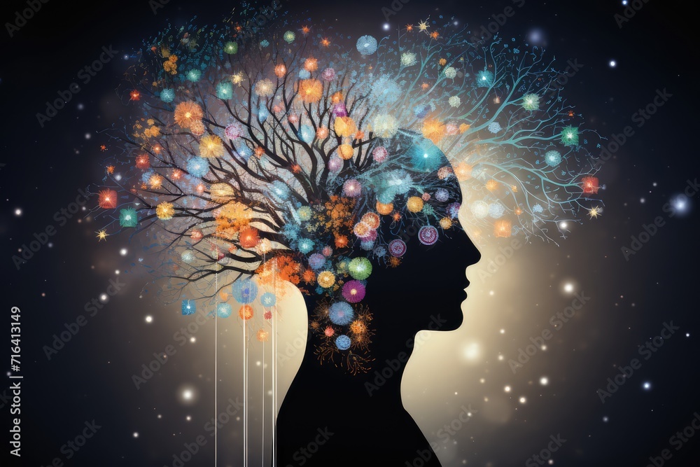 Curiosity primary visual colorful vibrant cortex, adaptable glial cells ...