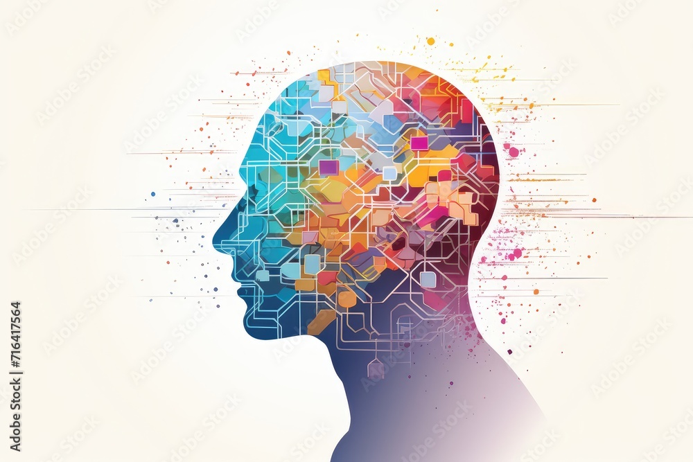 Brain nexus nervous system, epitomizes mindful resilience. Cognitive cerebral cortex, myelin ...