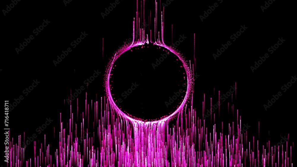 Magenta red color glitter particles moving upwards direction particles ...