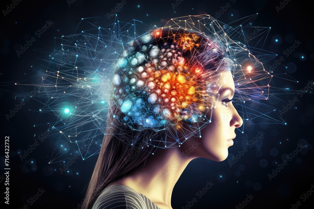 Cognitive decline, disorder, aging brain mosaic of thoughts forgetting ...