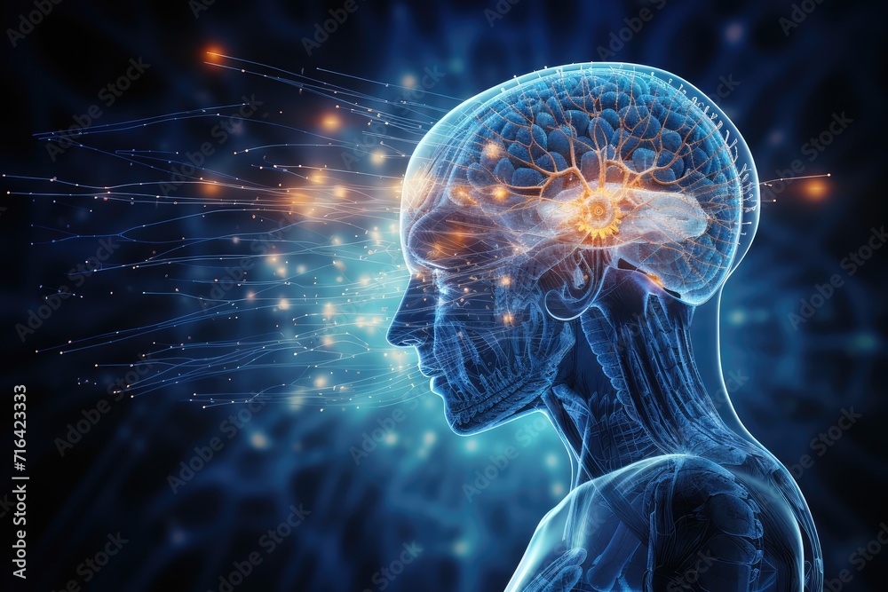 Cognitive decline, disorder, aging brain mosaic of thoughts forgetting ...