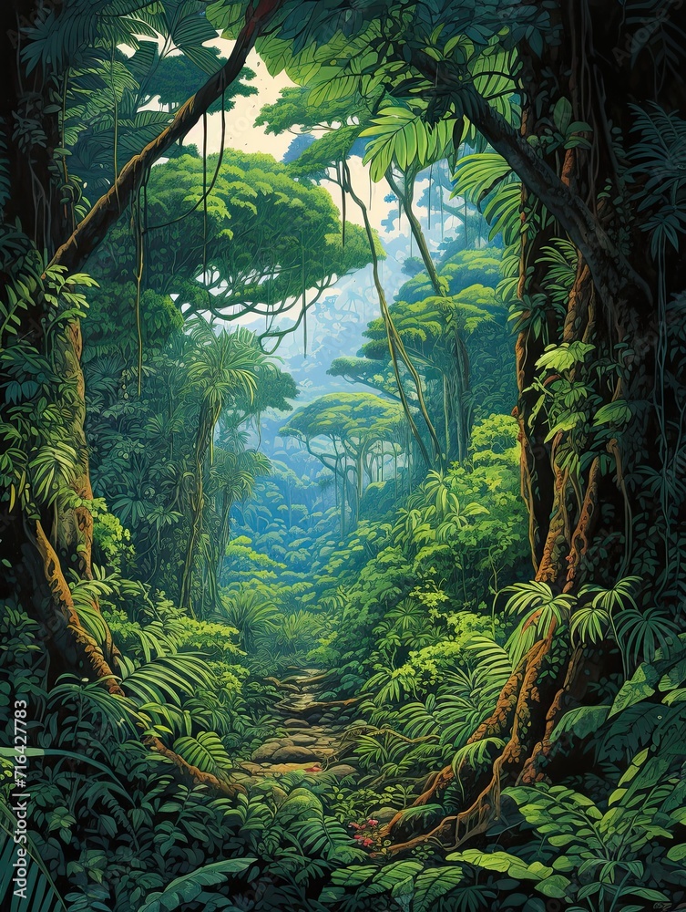 Serene Rainforest Canopies: Captivating Prints of Famous Jungle ...