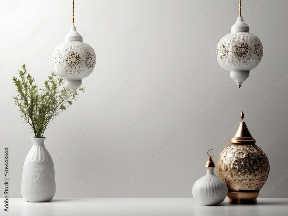 Ramadan kareem islamic 3d illustration. Muslim greeting card ...