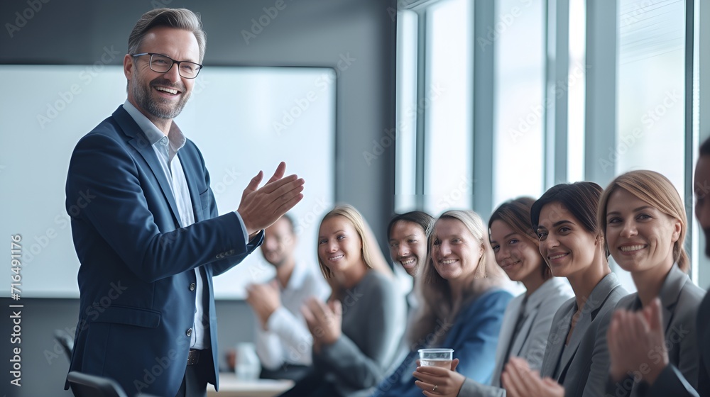 CEO Recognizing Employee Contributions in a Modern Office , CEO ...