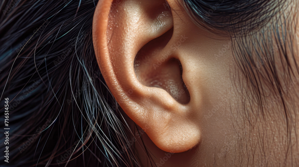 Detailed Close-Up of a Human Ear - Anatomy, Hearing and Body Parts ...